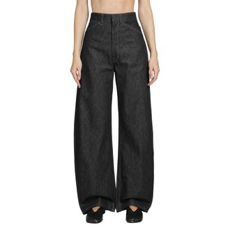Christophe Lemaire Denim High waisted Curved Pants