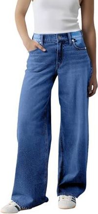 Generic Jeans Femme Taille Haute Denim Pantalon &Eacute;lastique Confortable Jeans Casual Push Up Pantalon avec Poches Mode Confortable Style Baggy pour Bureau, Lois