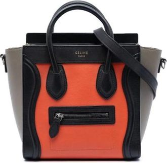 Celine Pre-owned Nano Luggage Tote - Femme - Pre-owned - Orange - Taille: ONE Size