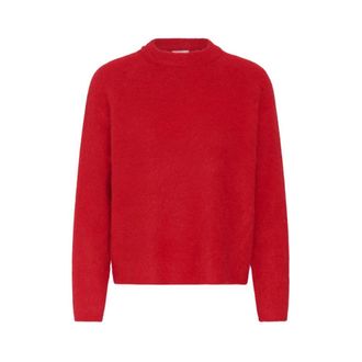 Kaffe Rundhals-Strickware - - Knitwear - Damen - Rot - S