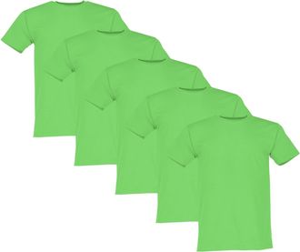 Fruit Of The Loom Original T Shirt 5er-Pack Herren, Lime, XXL