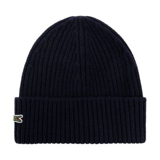 Lacoste unisex, Accessoires, Bleu, Taille: ONE Size Bonnet en laine &agrave; c&ocirc;tes