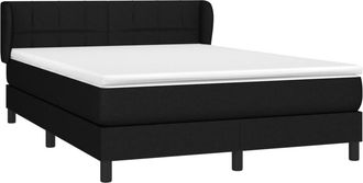 vidaXL Vidaxl - Giroletto A Molle Con Materasso Nero 140x190 Cm In Tessuto
