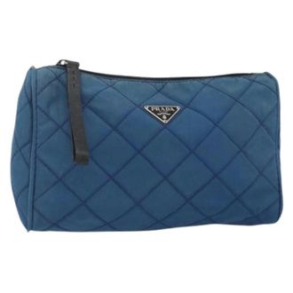 Prada Pre-owned Nylon Pouch - - Pre-owned - Damen - Blau - ONE SIZE