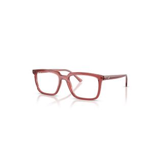 Ray-Ban Alain Optics Rot Transparent Fassung Klar Glas Polarisiert 54-18