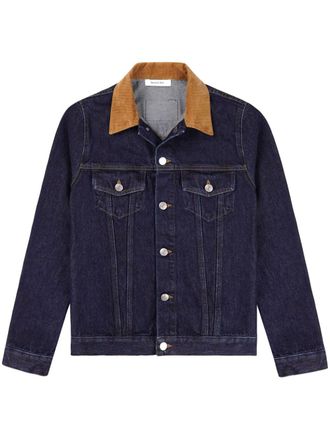 Sporty & Rich veste en jean &agrave; col contrastant - Bleu