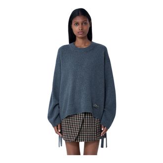 Ganni Pull en m&eacute;lange de laine - Femme - Pulls - Gris - Taille: 42/44 FR