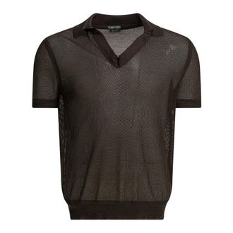 Tom Ford Polo Shirt - - Knitwear - Herren - Braun - L
