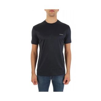 Emporio Armani ASV Lyocell Blend Jersey T-Shirt - - Tops - Herren - Blau - L