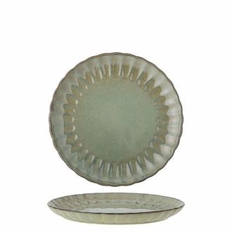 Bloomingville Latina Teller D20xH2cm - Steingut Speiseteller - Hochwertiger Keramikteller f&uuml;r den t&auml;glichen Gebrauch & besondere Anl&auml;sse - Sp&uuml;lmaschinen- & Mikrowel