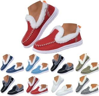 Generic Bottines dhiver pour femme avec talon élégant - Bottines dhiver plates - Antidérapantes - Courtes - Légères - Chaussures dextérieur - Hauteur cheville