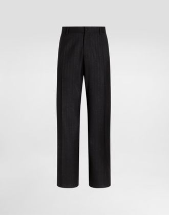 Dolce & Gabbana Pinstripe Wool Trousers - Mann Hosen Und Shorts n/d 52