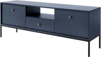 Selsey Selsey MONNE - TV-Schrank TV-M&ouml;bel im Vintage-Stil, Dunkelblau, 153 cm breit