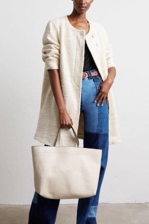 Gerard Darel Manteau en tweed avec finitions fantaisies - SELENA - Ecru