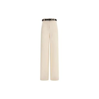 Max Mara Top en triac&eacute;tate au design minimaliste - Femme - Pantalons - Beige - Taille: 36 FR