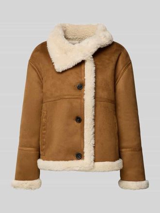 s.Oliver Red Label Regular Fit Wendejacke in Lederoptik mit Stehkragen