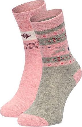 Gino Rossi Lange Socken CEO_BR_GR_001_W_AW25 (2 PACK) Rosa
