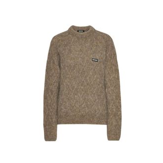 Rotate Rotate Birger Christensen, Femme, Pulls, Beige, Taille: 38 FR Jersey de punto esponjoso