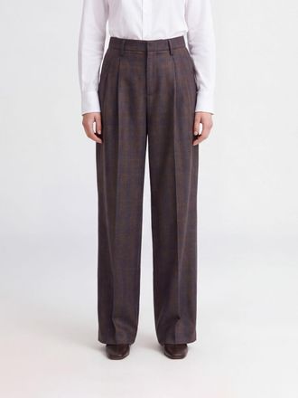 Jacob Cohen High-Waist Wide Leg Hose aus Prince-of-Wales-Wolle