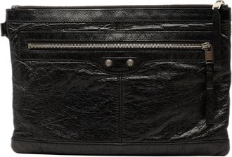 Balenciaga Clutches - Lambskin Motocross Classic Clip M Clutch - Gr. unisize - in Schwarz - f&uuml;r Damen