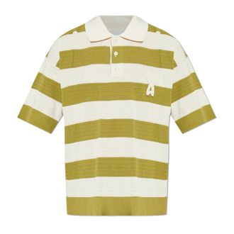 Ami Gestreiftes Polo-Shirt - - Tops - Herren - Gr&uuml;n - 2XL