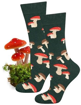 Soxo Cueilleur Champignons Chaussettes Homme Fantaisie Femme Chaussette Cadeau 40-45 Champignons 1 Paire