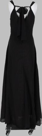 120% Lino V-Neck Linen Dress - Black