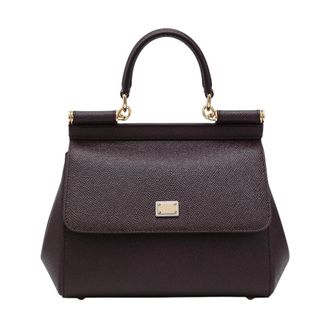 Dolce & Gabbana Femme, Sacs, Violet, Taille: ONE Size Sicily Grande Handbag