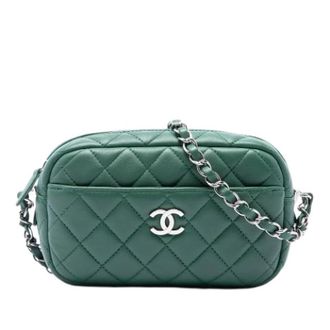 Chanel Pre-owned Quilted Lambskin Crossbody Bag - - Pre-owned - Damen - Gr&uuml;n - ONE SIZE