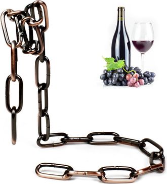 Generico Weinregal f&uuml;r Arbeitsplatte | Magischer Weinflaschenhalter, schwimmende Eisenkette, kreativer Weinflaschenhalter zur Aufbewahrung, Eisenketten-Design