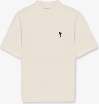 Ami Cotton t-shirt with print on the back - AMI PARIS - gender_Man