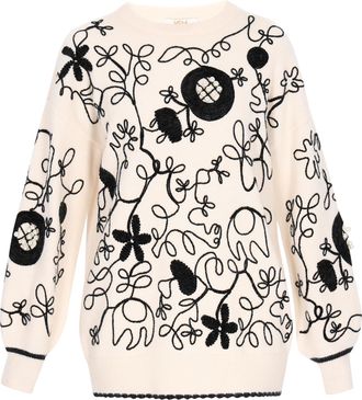 Usha Pullover Frauen cremefarben