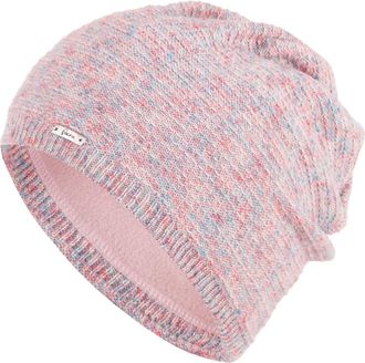 Faera Winterm&uuml;tze M&uuml;tze Damen meliert warm gef&uuml;ttert Fleece-Futter Winter Herbst M&uuml;tze Strickm&uuml;tze Beanie One-Size 56, Farbe:Wei&szlig;