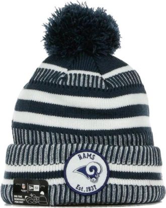 New Era Homme, Accessoires, Noir, Taille: ONE Size Bonnet de Sport Pom Pom Couleurs Originales Équipe