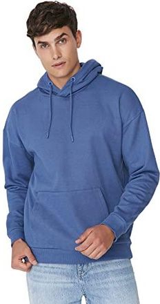 Trendyol Sweatshirts Maillot de survêtement, Bleu Marine, Taille Unique Homme