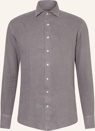 Artigiano Artigiano Leinenhemd Classic Fit grau