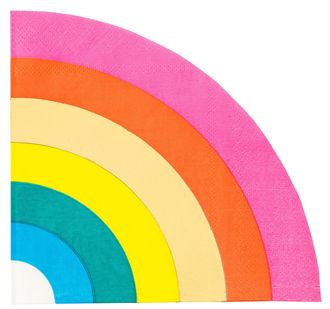 Talking Tables NAPKIN-RAIN Regenbogenförmige Serviette mit Folie (16Pk), Paper
