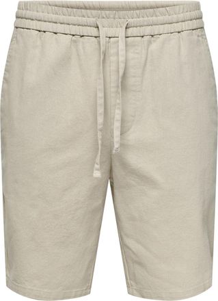 Only & Sons Herren Sweat Short ONSLINUS - Regular Fit - Blau Beige Weiss, Gr&ouml;&szlig;e:XXL, Farbe:Silver Lining 22024967