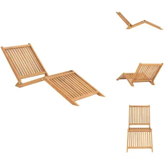 vidaXL Sonnenliege Massivholz Teak - Teakholzm&ouml;bel - Gartenliege - Sonnenliege - Outdoor Liege - Holzliege