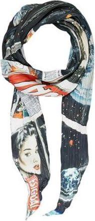 Desigual écharpe Foxtrot Wrinkled Foulard Black multicolore