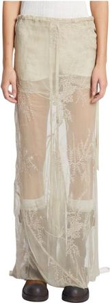 Ann Demeulemeester Femme, Jupes, Beige, Taille: 44 FR Sheila Long Bias Skirt