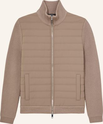 Reiss Reiss Steppjacke Im Materialmix braun