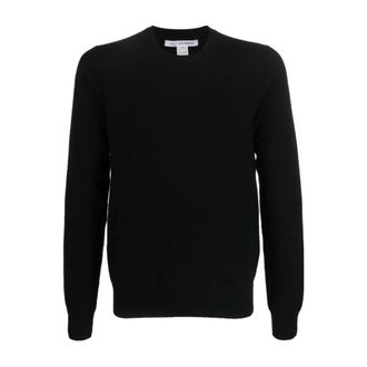 Comme Des Gar&ccedil;ons Schwarzer Wollpullover mit Rundhalsausschnitt - - Knitwear - Herren - Schwarzk - L