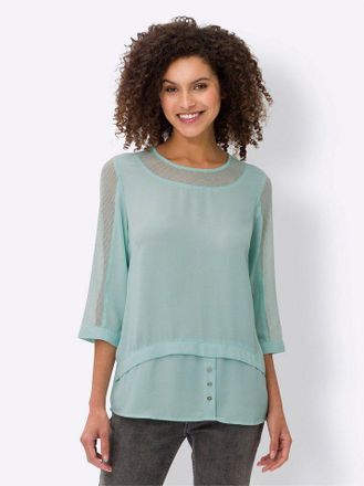 Heine Klassische Bluse 2-in-1-Bluse 3/4-Arm
