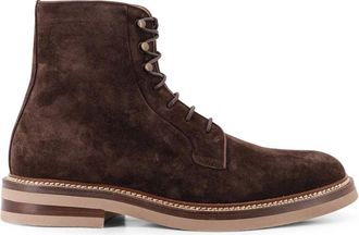 Brunello Cucinelli Homme, Chaussures, Gris, Taille: 42 EU Bottines &agrave; lacets en daim
