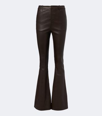 Vince Pantalon &eacute;vas&eacute; en cuir