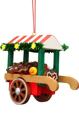 Christian Ulbricht Christbaumschmuck Marktwagen mit Lebkuchen - 7,5cm