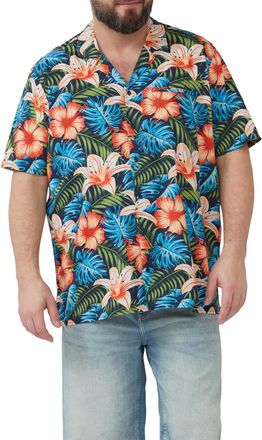 s.Oliver Resort Fit: Kurzarmhemd aus Viskosemix mit Brusttasche