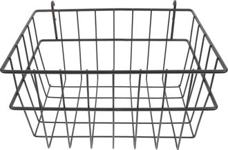 BESPORTBLE Schwarzer Metall Pegboard Organizer Wandkorb zum H&auml;ngen Robuster Drahtgeflechtener Aufbewahrungskorb f&uuml;r Werkbank K&uuml;che Bad Schwerlastf&auml;higer Nagelfre