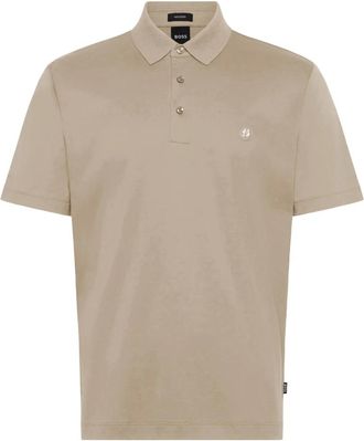 HUGO BOSS Homme, Tops, Beige, Taille: 2XL Polo en coton avec logo